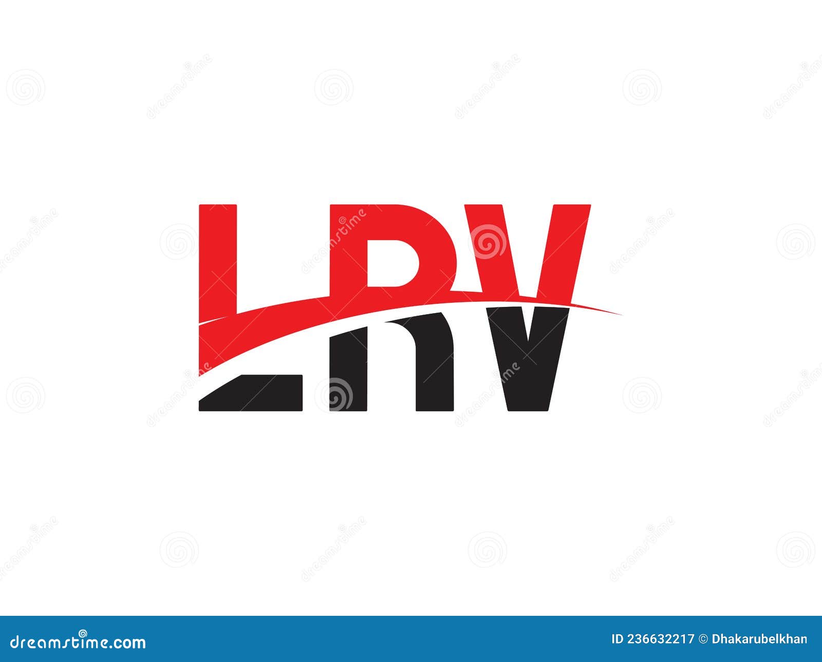 LRV Letter Initial Logo Design Stock Vector - Illustration of ligh ...