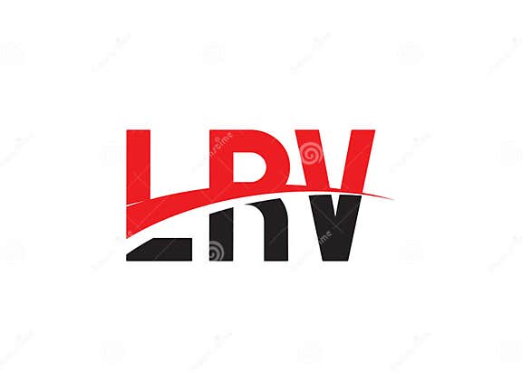 LRV Letter Initial Logo Design Stock Vector - Illustration of ligh ...