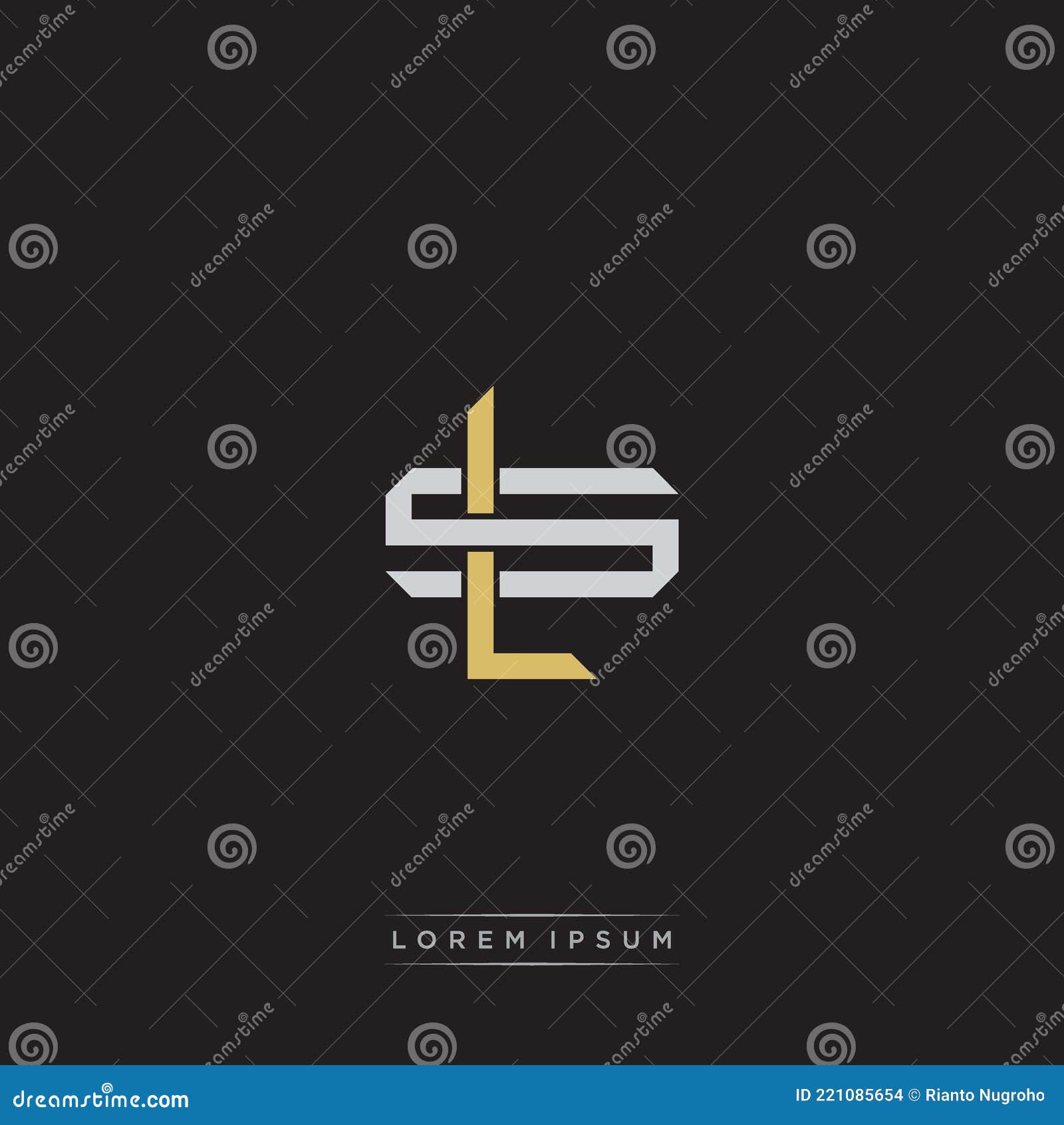 LS Initial Letter Overlapping Interlock Logo Monogram Line Art Style ...