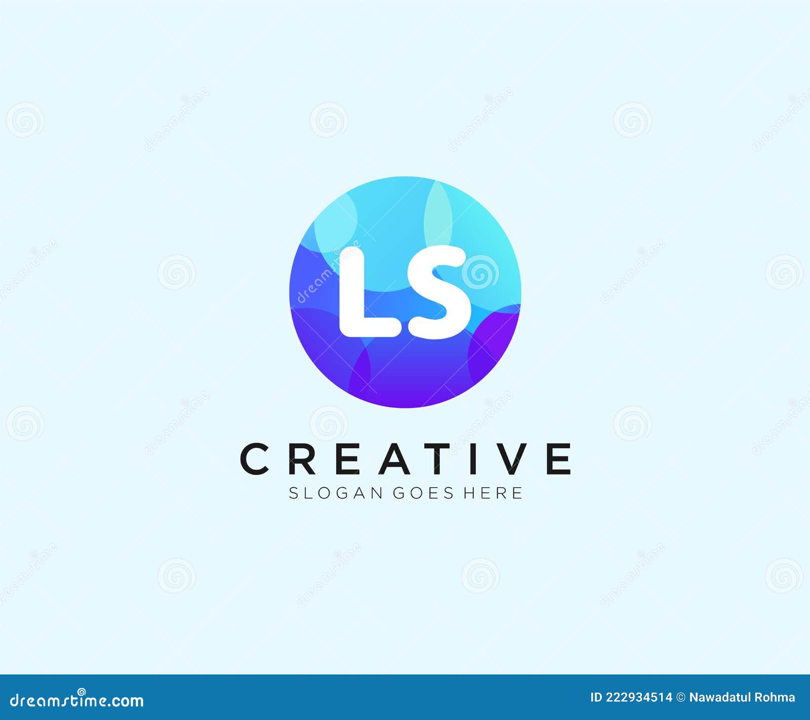 LS Initial Logo with Colorful Circle Template Vector Stock Vector ...