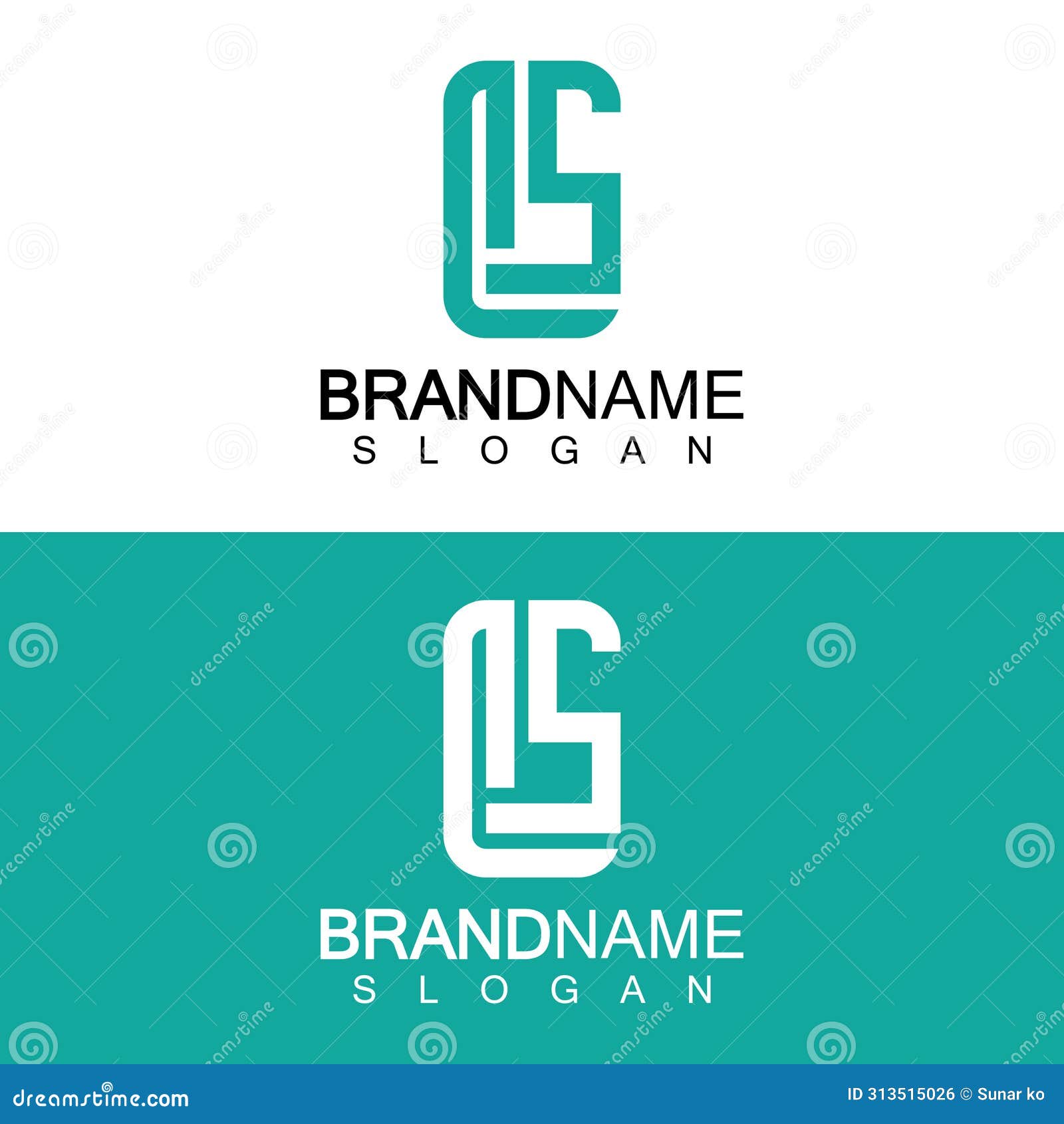 LS Letter Logo Design Template Vector in Square Shape Stock Vector ...