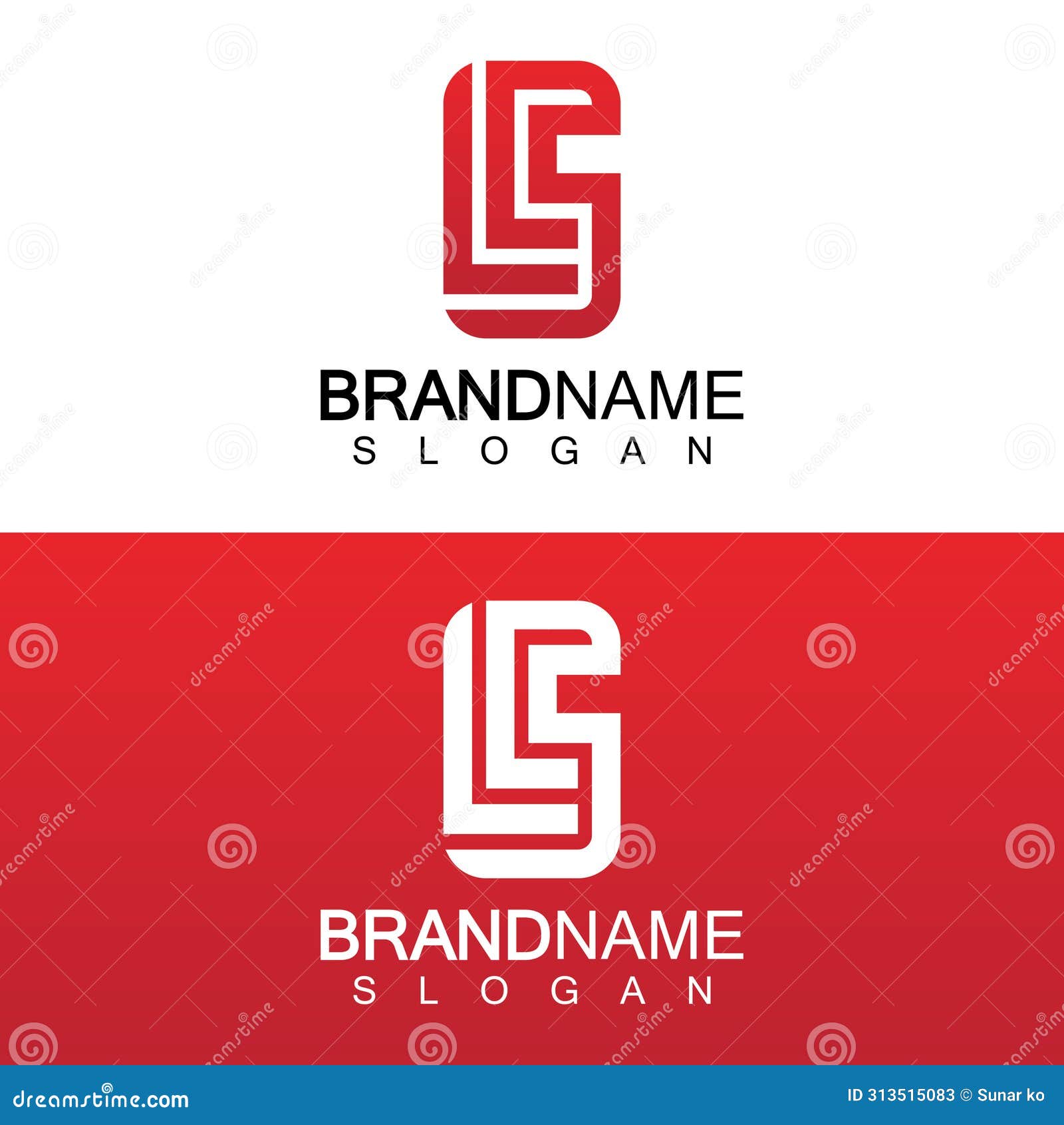 LS Letter Logo Design Template Vector in Square Shape Stock Vector ...