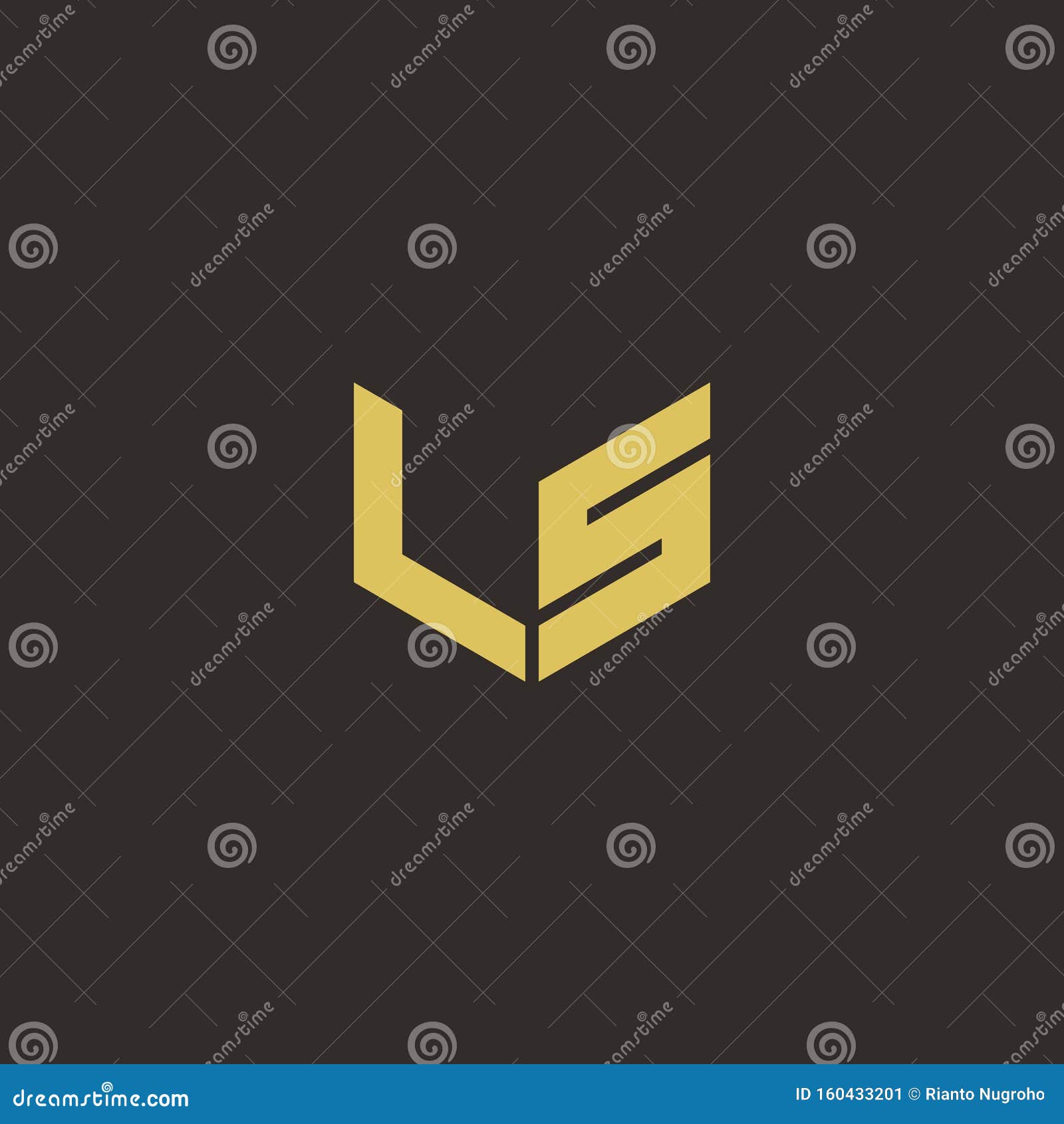 LS Logo Letter Initial Logo Designs Template with Gold and Black ...