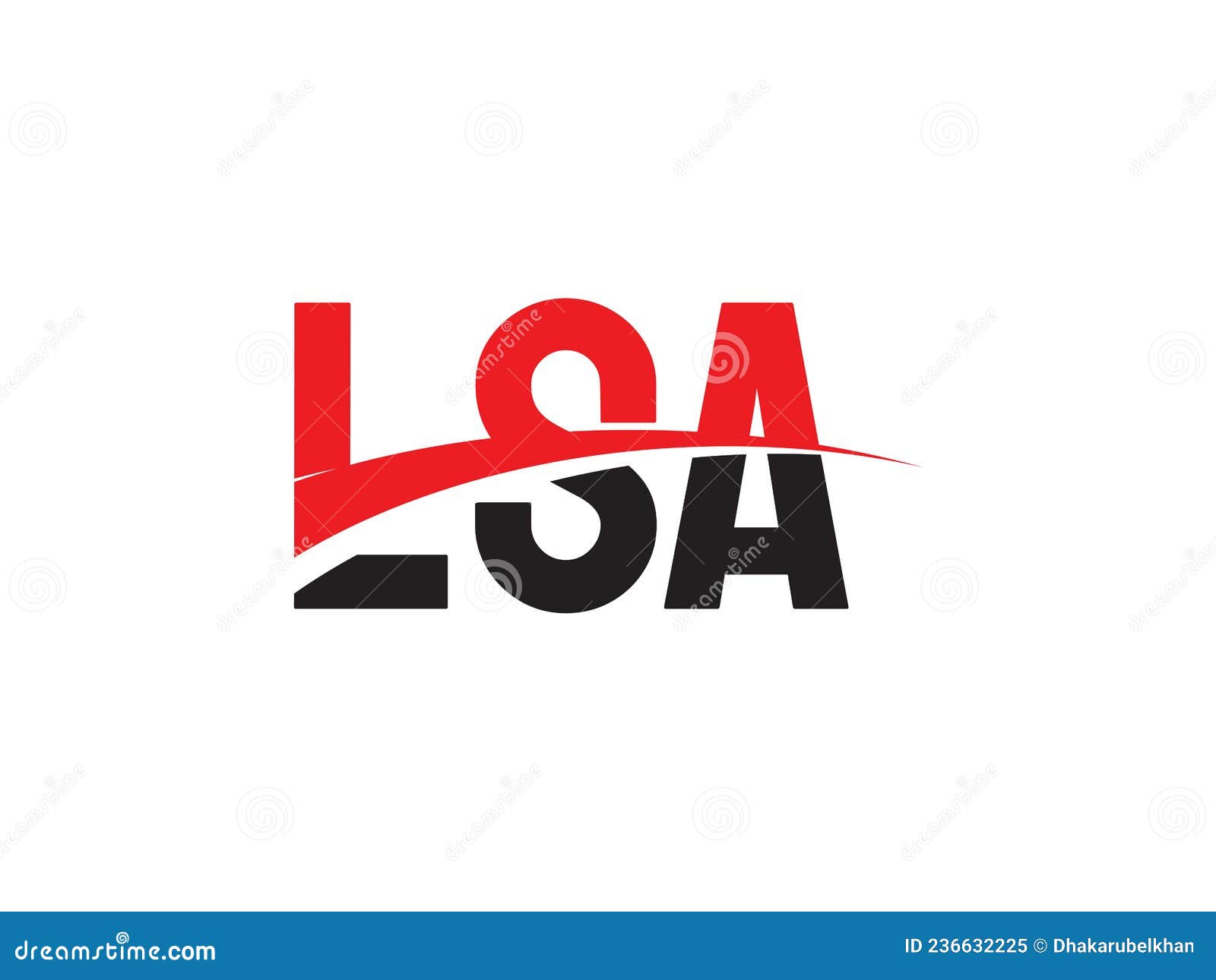 LSA Letter Initial Logo Design Stock Vector - Illustration of abstract ...