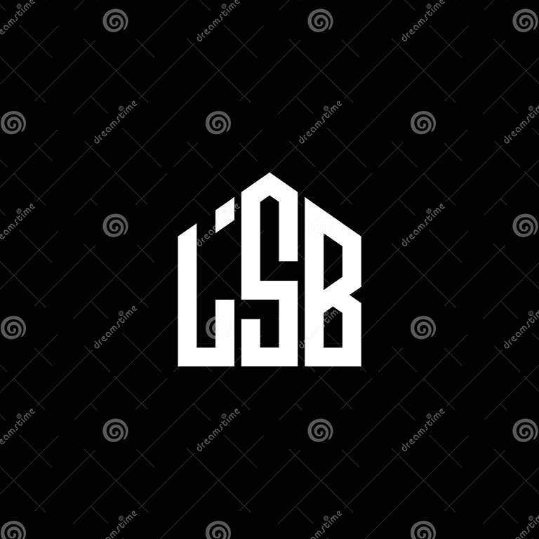 LSB Letter Logo Design on BLACK Background. LSB Creative Initials ...