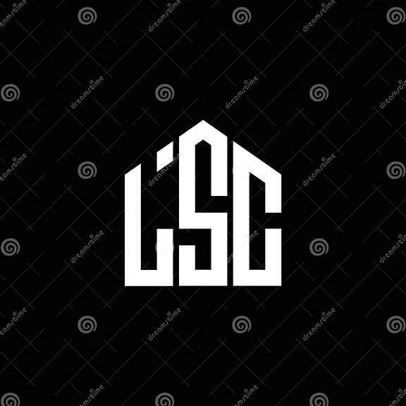 LSC Letter Logo Design on BLACK Background. LSC Creative Initials ...