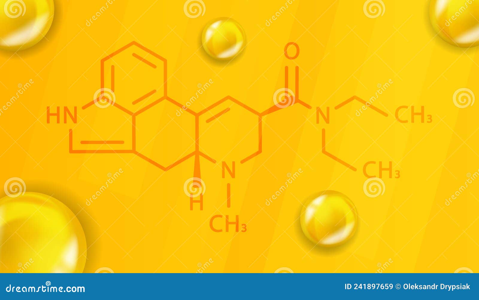 LSD Chemical Formula. LSD 3D Realistic Chemical Molecular Structure ...