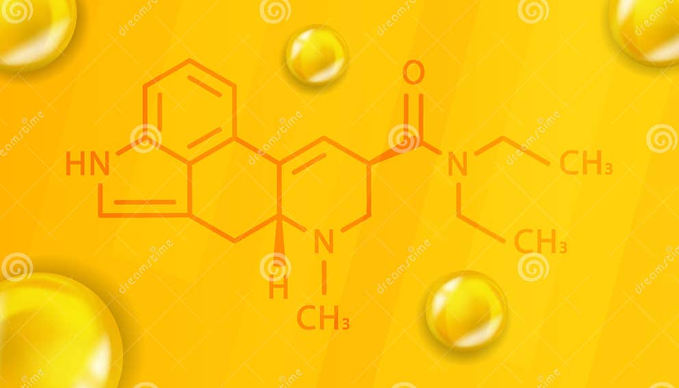 LSD Chemical Formula. LSD 3D Realistic Chemical Molecular Structure ...