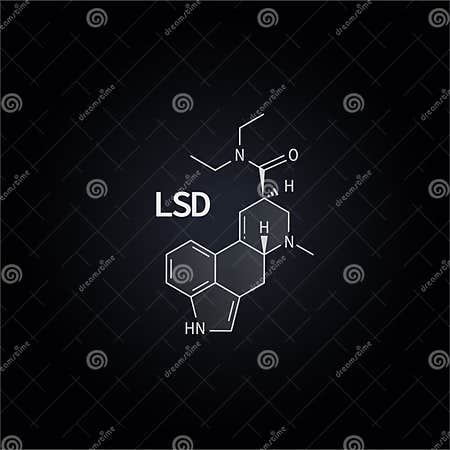 LSD Chemical Formula Icon, Graphic Element. Vector Illustration Stock ...