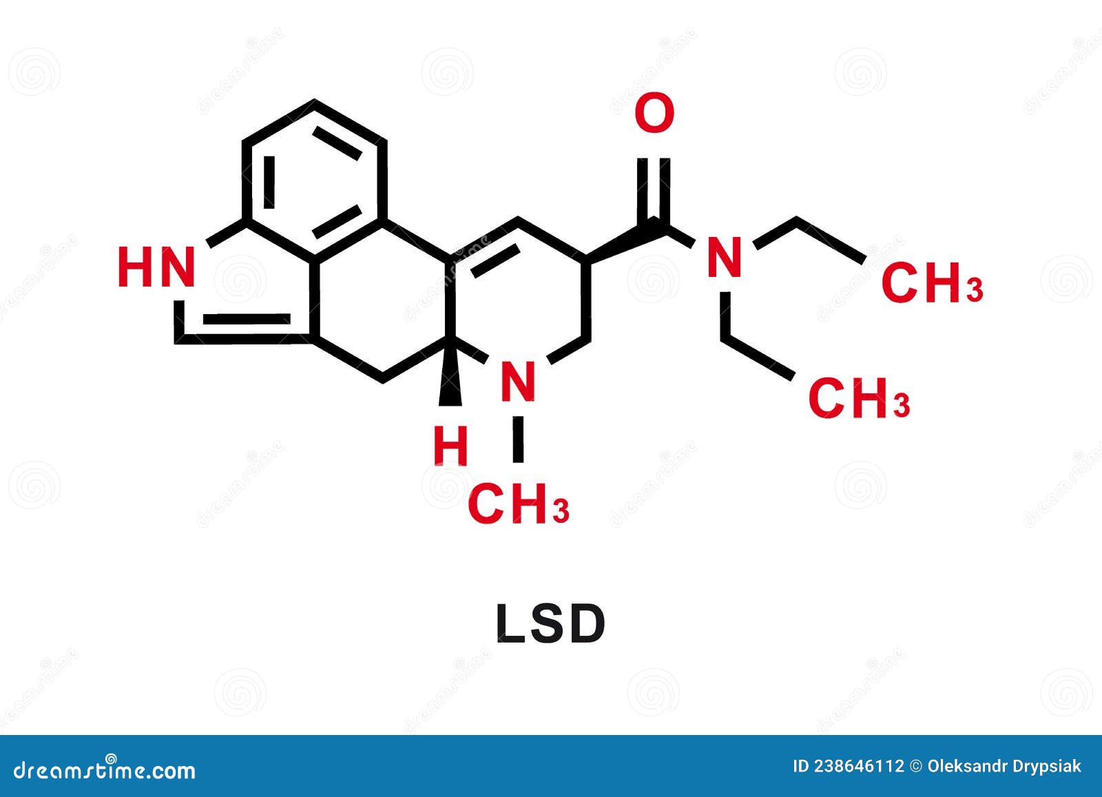 LSD Chemical Formula. LSD Chemical Molecular Structure. Vector ...