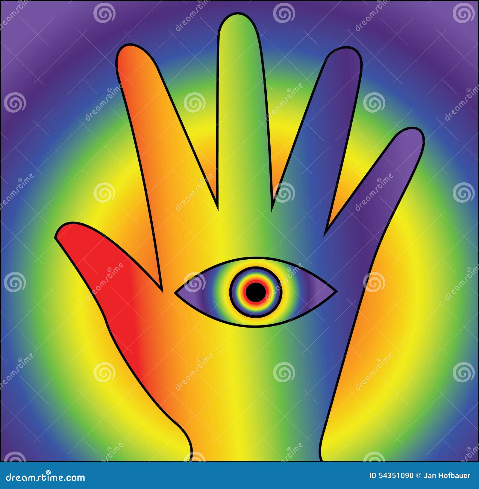 Lsd hand seeing stock illustration. Illustration of spiritual - 54351090
