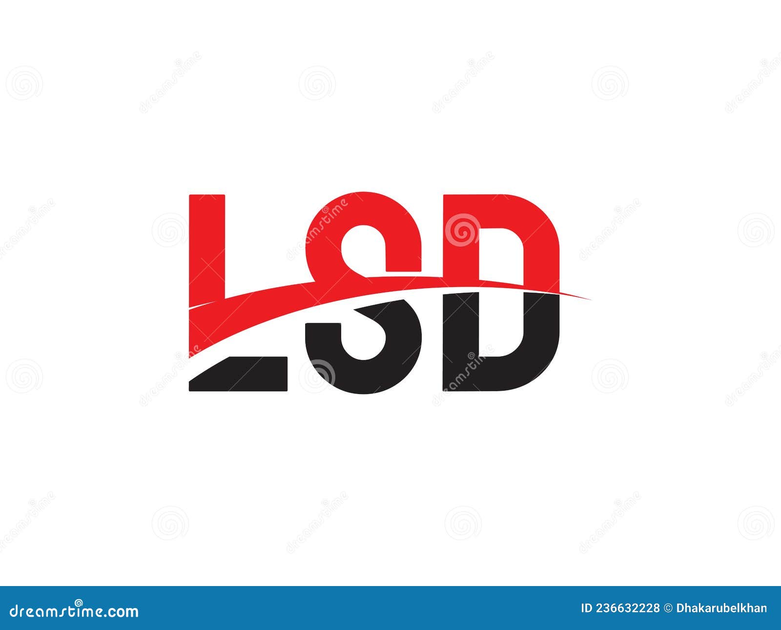 LSD Letter Initial Logo Design Stock Vector - Illustration of emblem ...