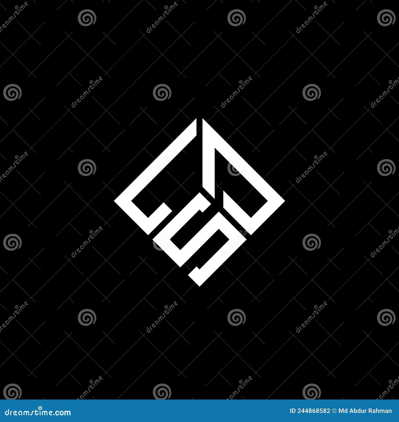 LSD Letter Logo Design on Black Background. LSD Creative Initials ...