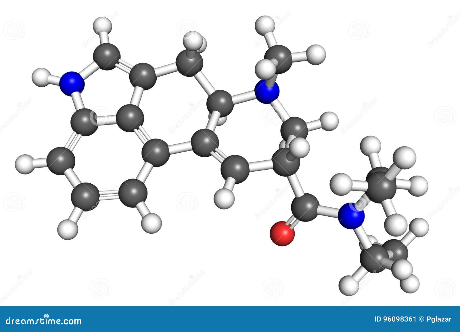 LSD molecule stock illustration. Illustration of health - 96098361