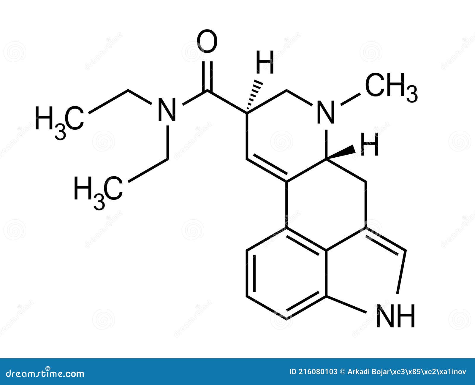 Lsd Molecule, Chemical Formula Stock Vector - Illustration of cell ...