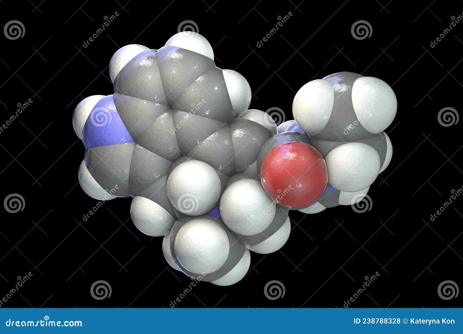LSD Molecule, 3D Illustration Stock Illustration - Illustration of drug ...