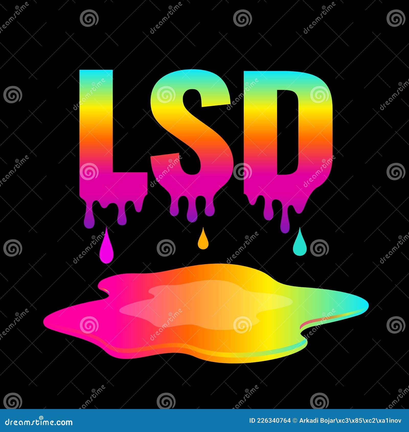 Lsd Psychedelic Poster Design Stock Vector - Illustration of drip, drug ...