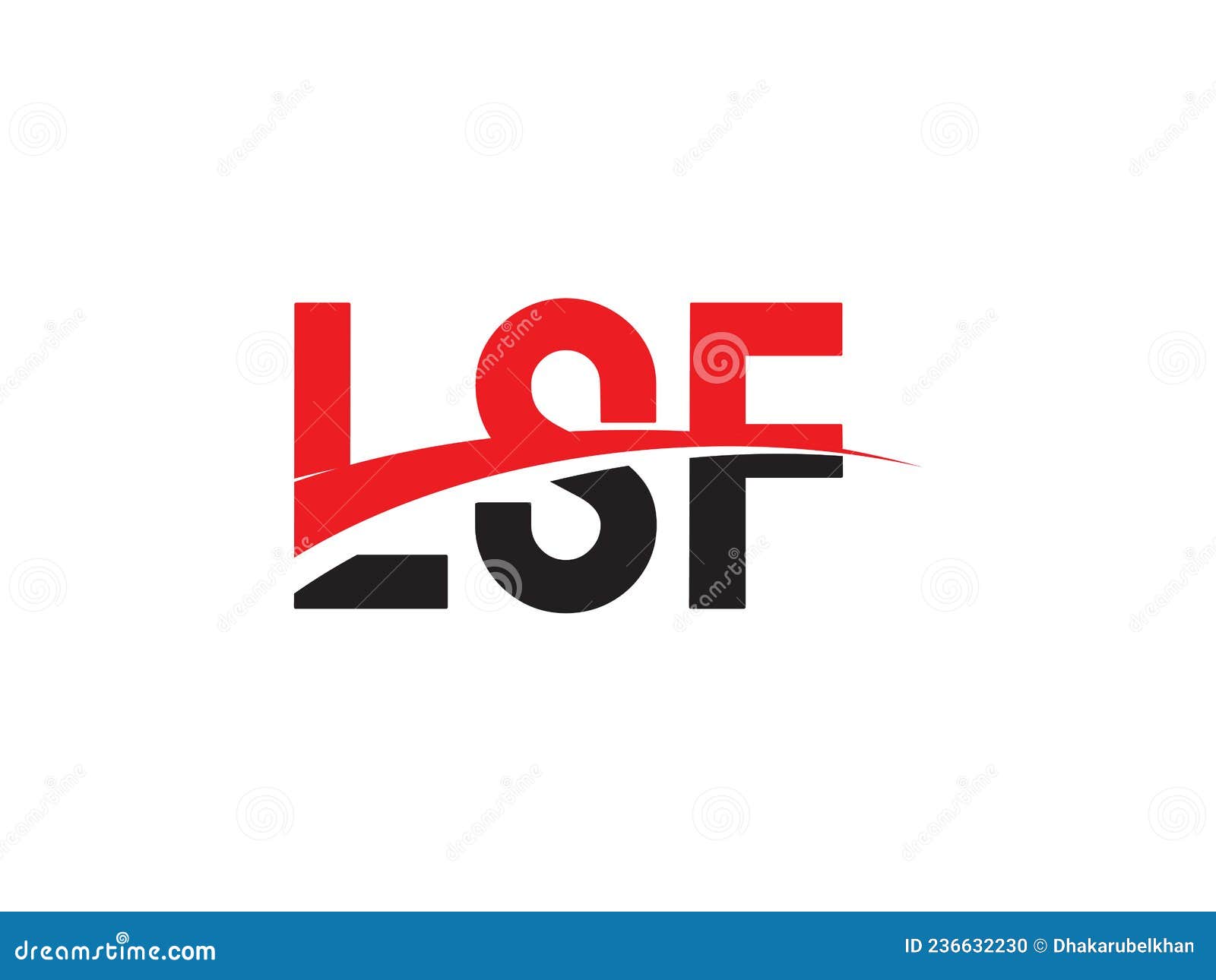 LSF Letter Initial Logo Design Stock Vector - Illustration of banner ...