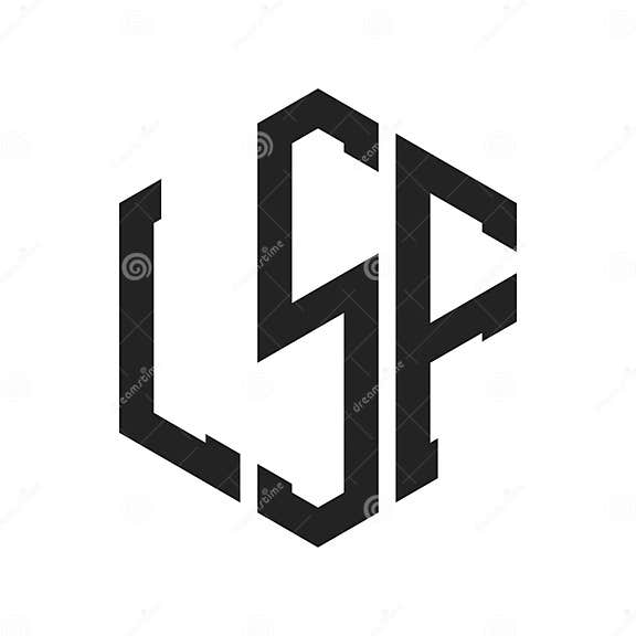 LSF Logo Design. Initial Letter LSF Monogram Logo Using Hexagon Shape ...