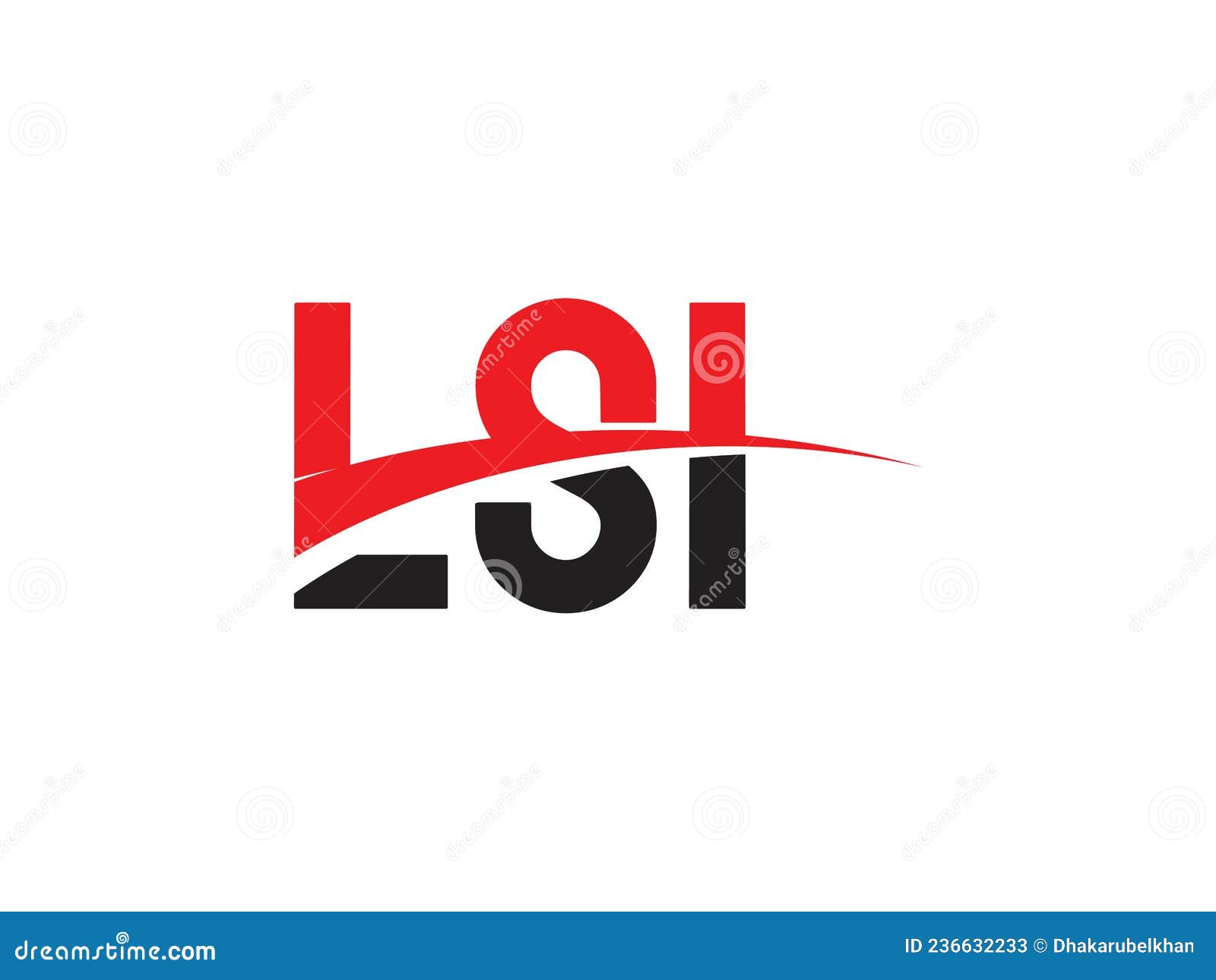 LSI Letter Initial Logo Design Stock Vector - Illustration of element ...