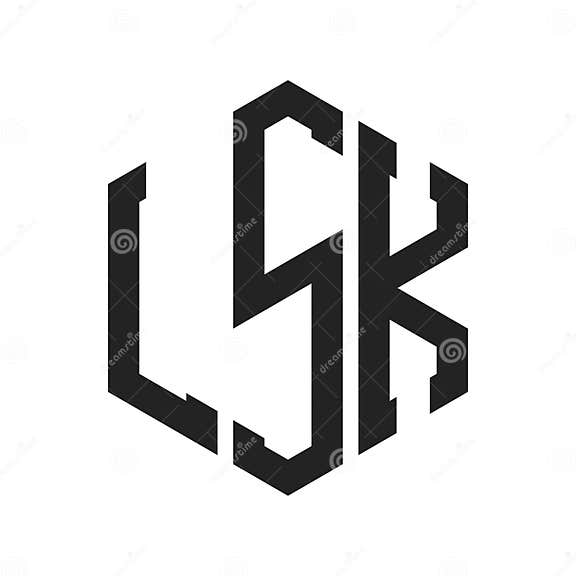 LSK Logo Design. Initial Letter LSK Monogram Logo Using Hexagon Shape ...