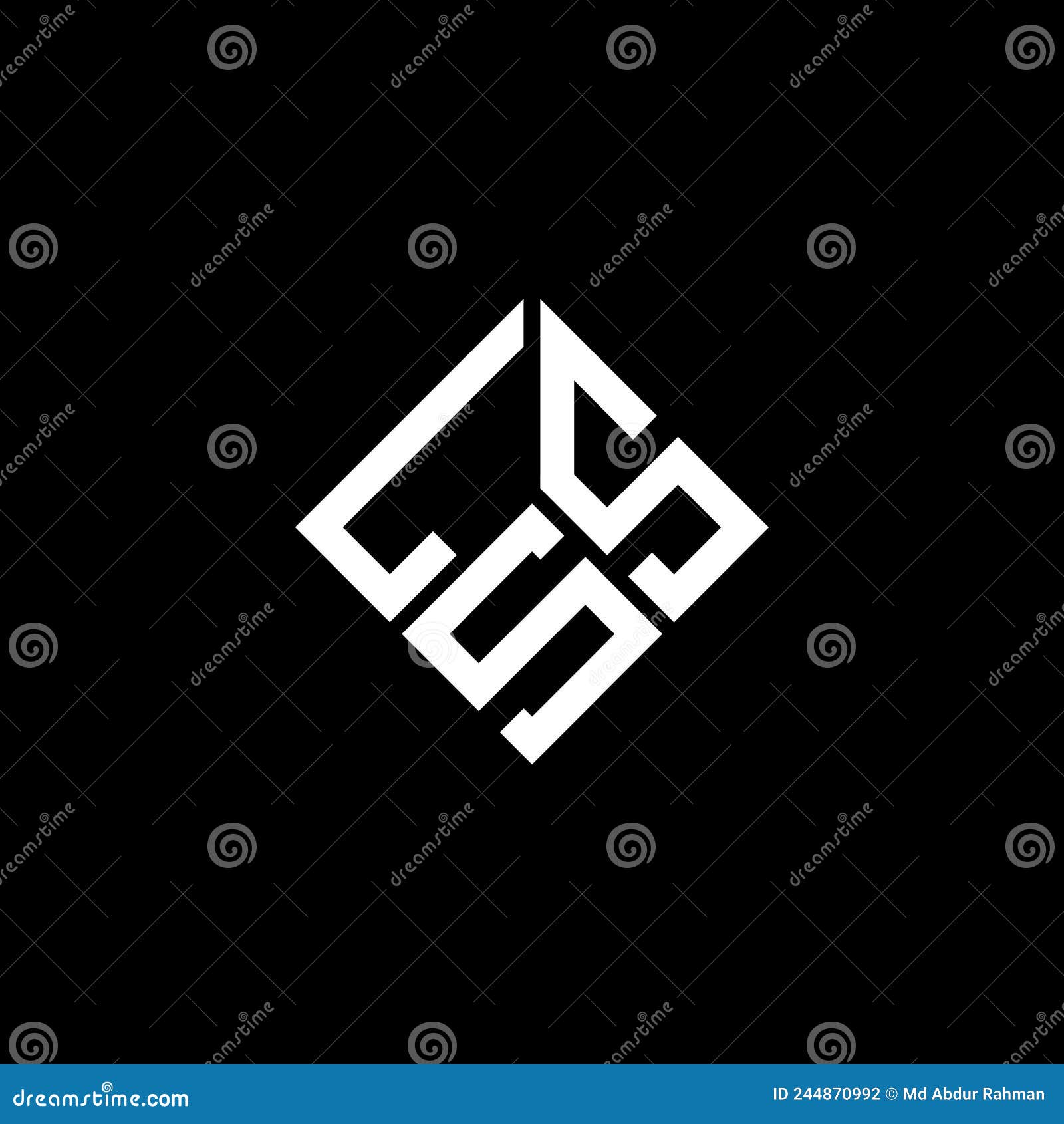 LSS Letter Logo Design On Black Background. LSS Creative Initials ...