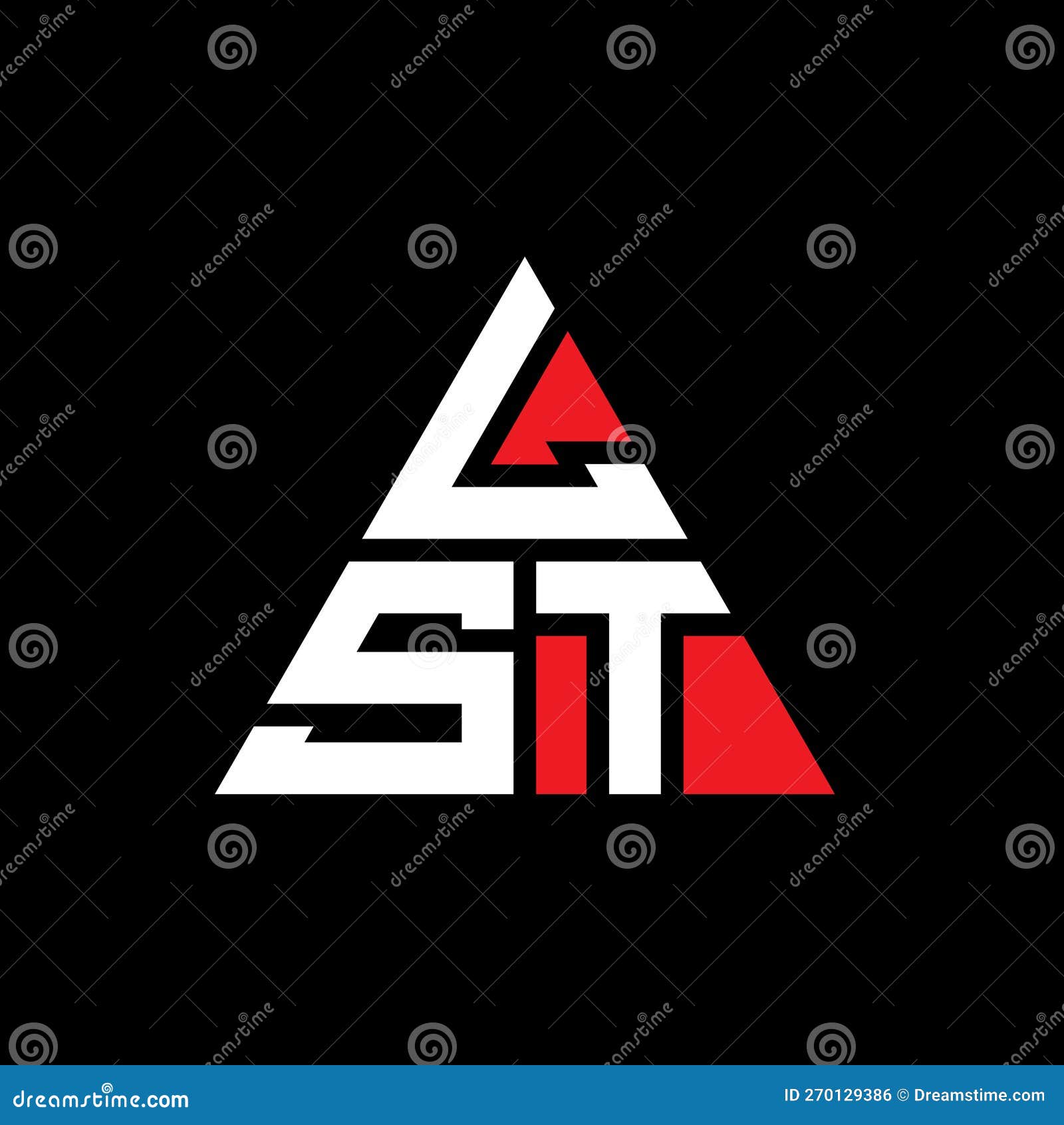 LST Triangle Letter Logo Design with Triangle Shape. LST Triangle Logo ...