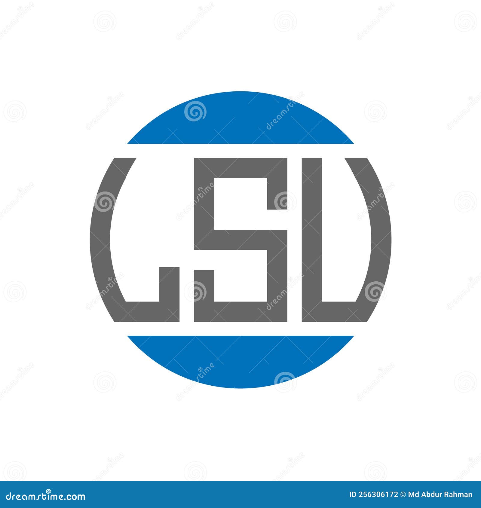 LSU Letter Logo Design on White Background. LSU Creative Initials ...