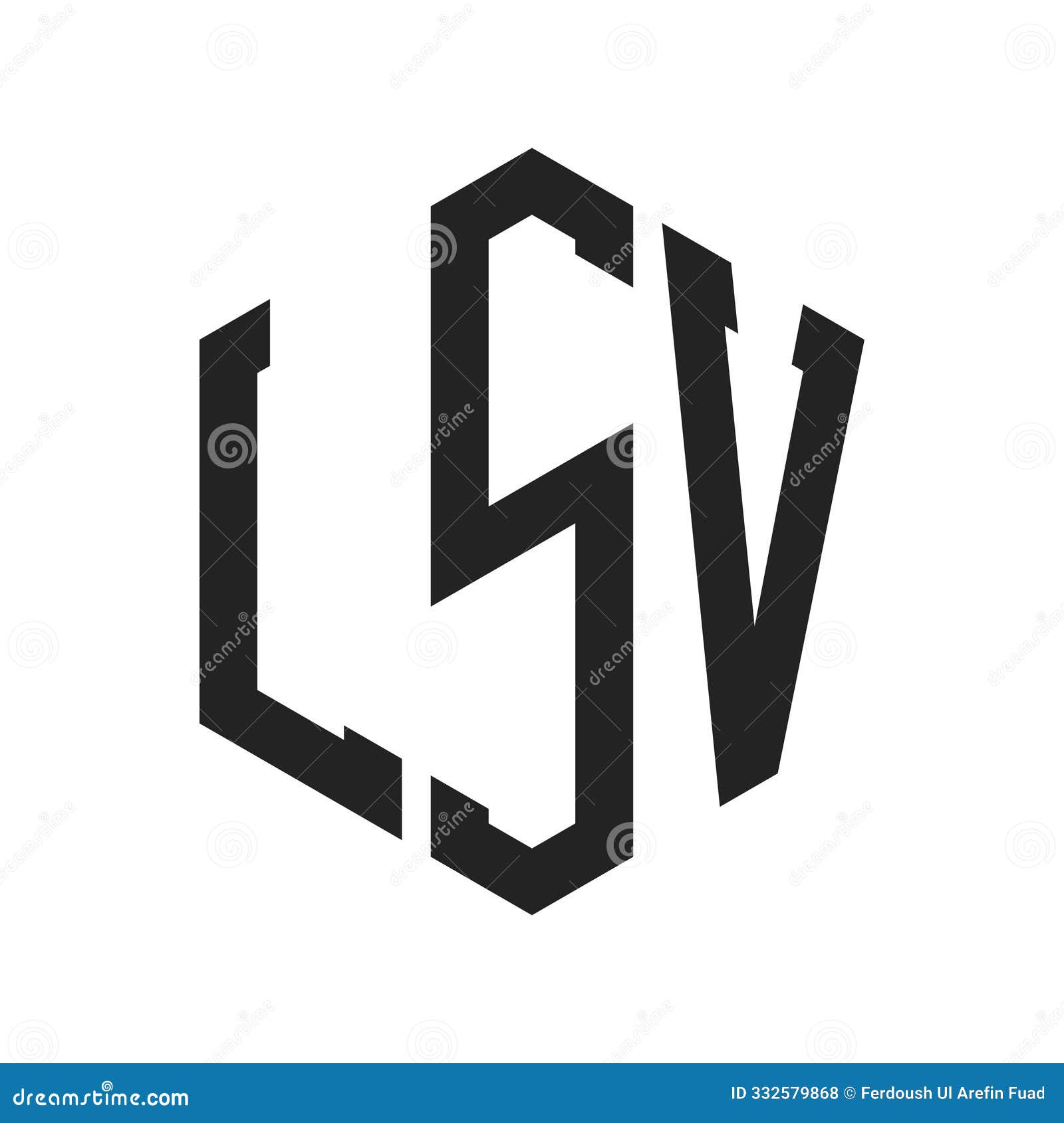 LSV Logo Design. Initial Letter LSV Monogram Logo Using Hexagon Shape ...