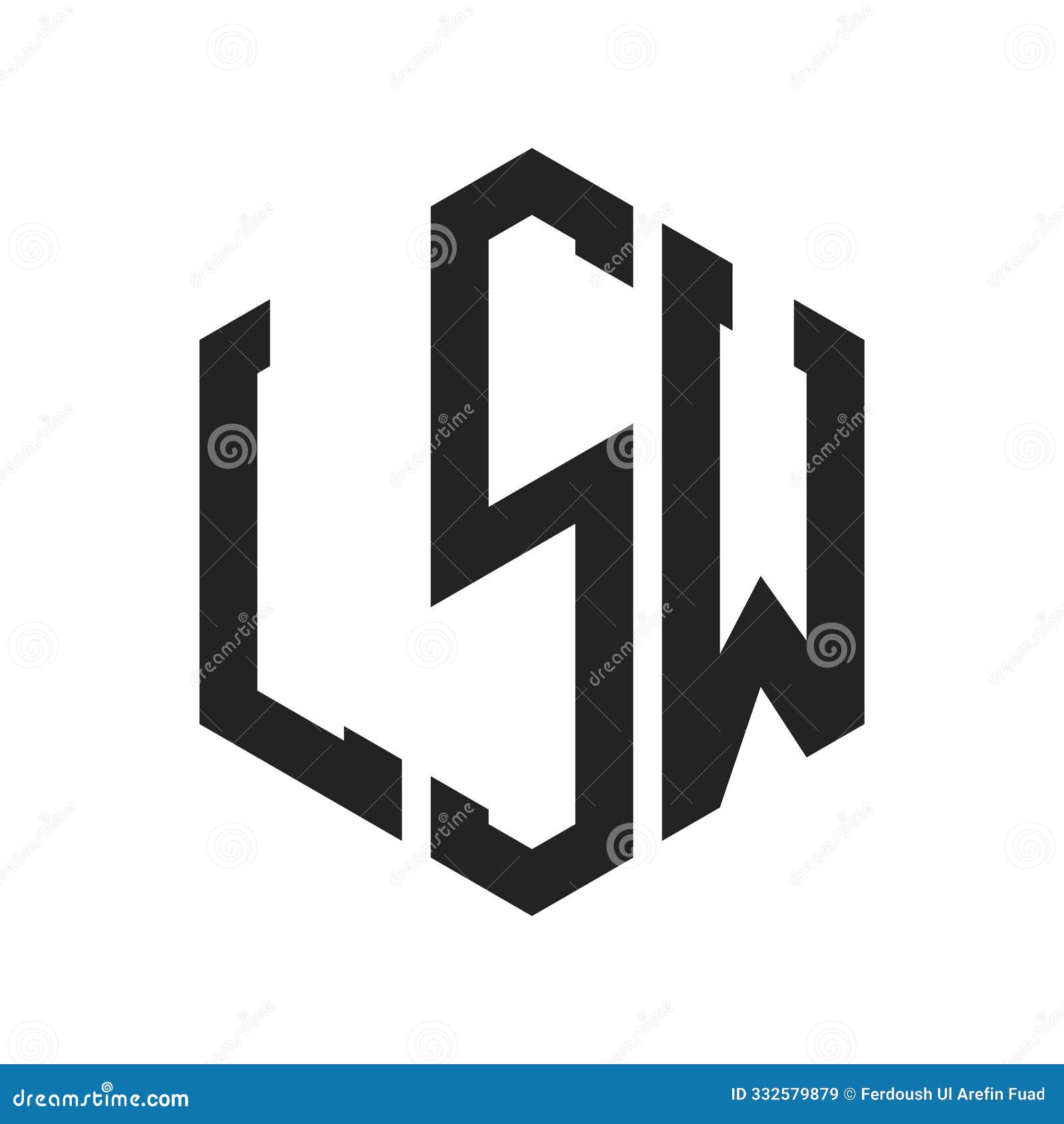 LSW Logo Design. Initial Letter LSW Monogram Logo Using Hexagon Shape ...