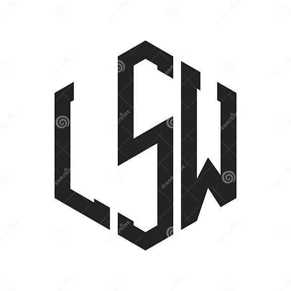 LSW Logo Design. Initial Letter LSW Monogram Logo Using Hexagon Shape ...
