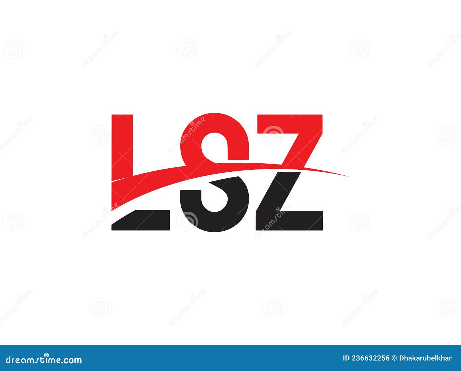 LSZ Letter Initial Logo Design Stock Vector - Illustration of text ...