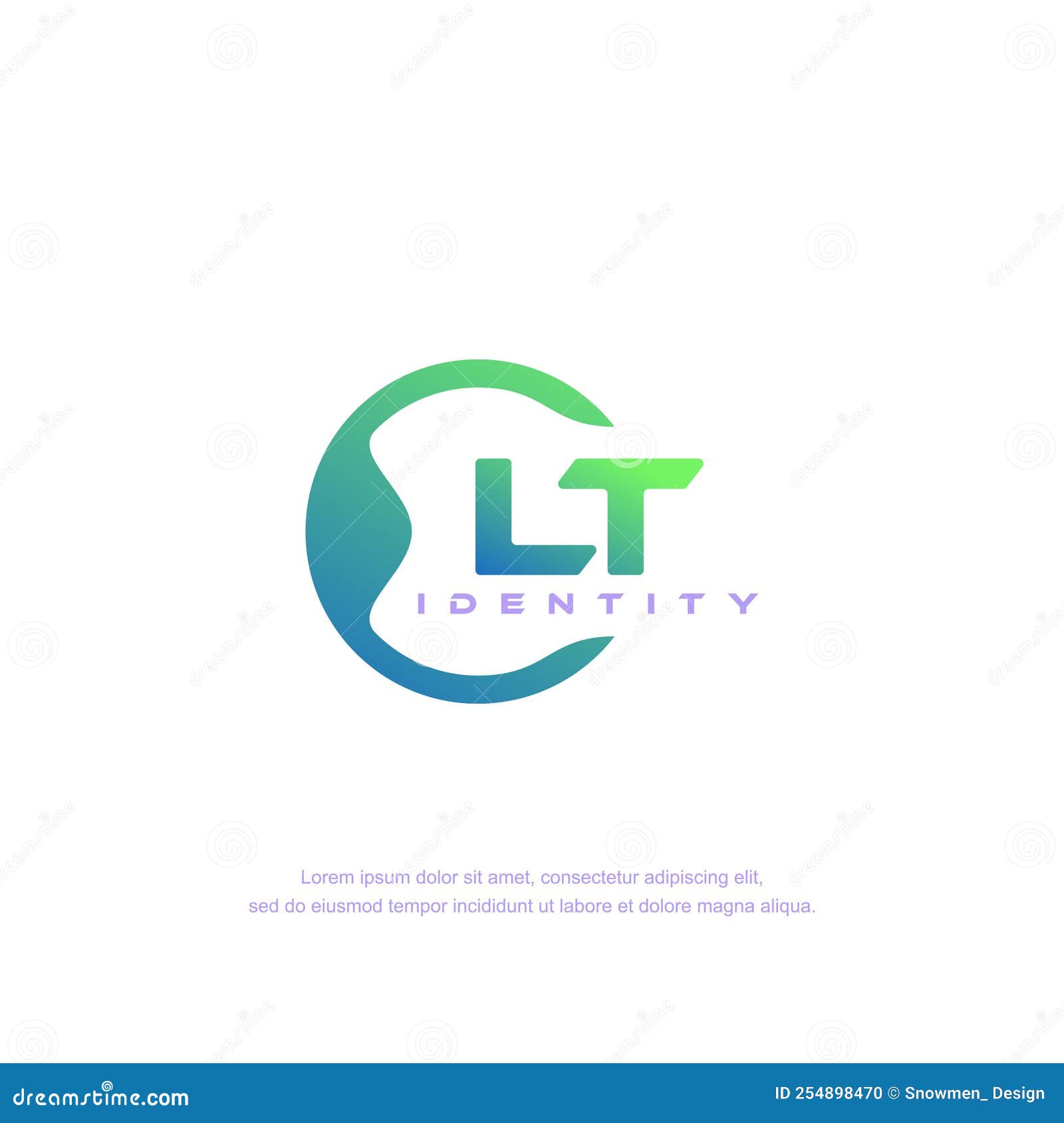 LT Initial Letter Circular Line Logo Template Vector with Gradient ...