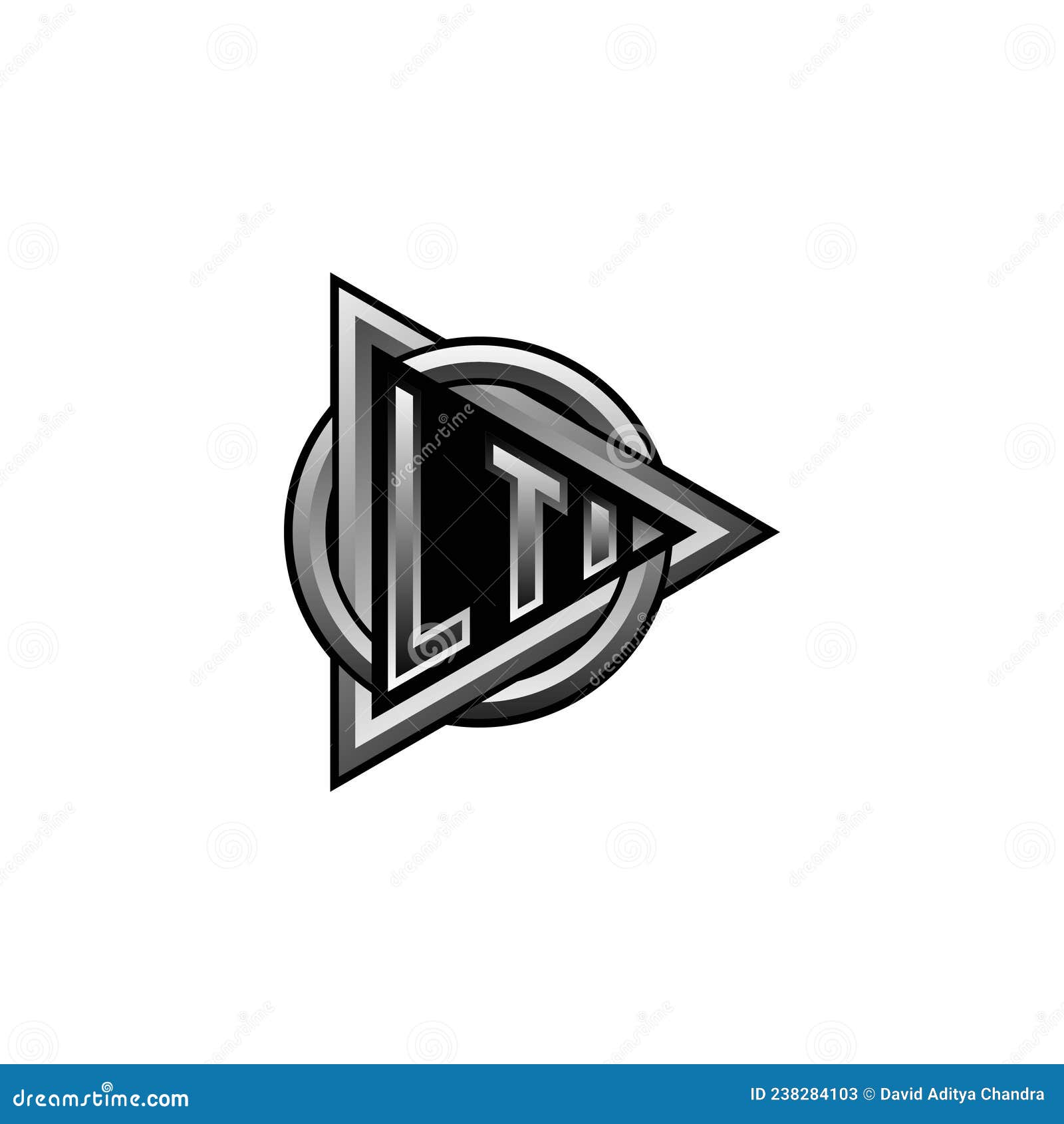 LT Logo Letter Triangle and Circle Rounded Stock Vector - Illustration ...