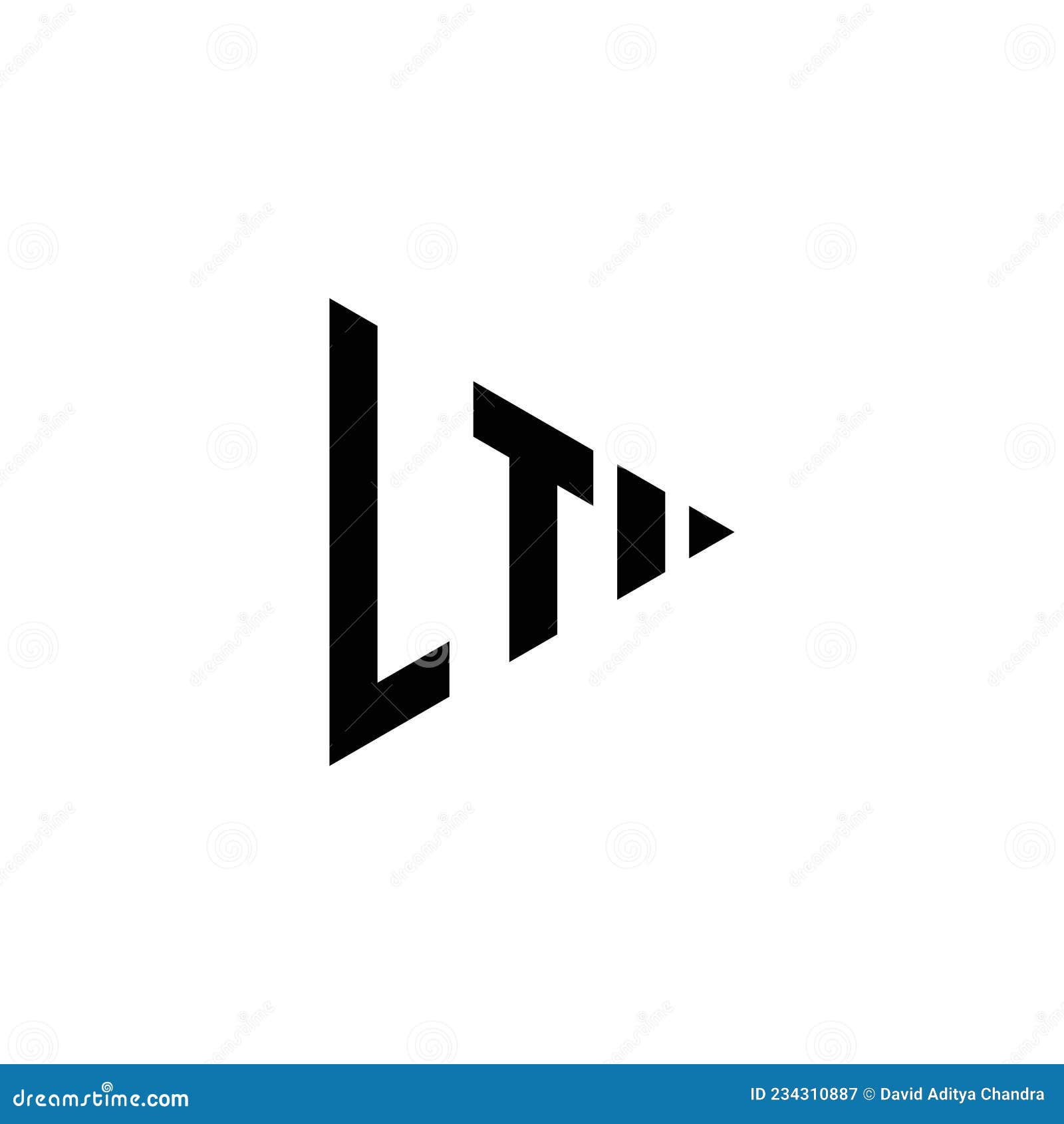 LT Logo Monogram Triangle Shape Play Button Stock Vector - Illustration ...
