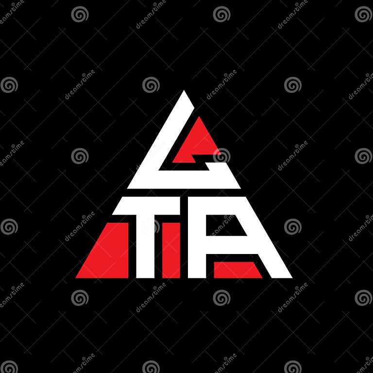 LTA Triangle Letter Logo Design with Triangle Shape. LTA Triangle Logo ...