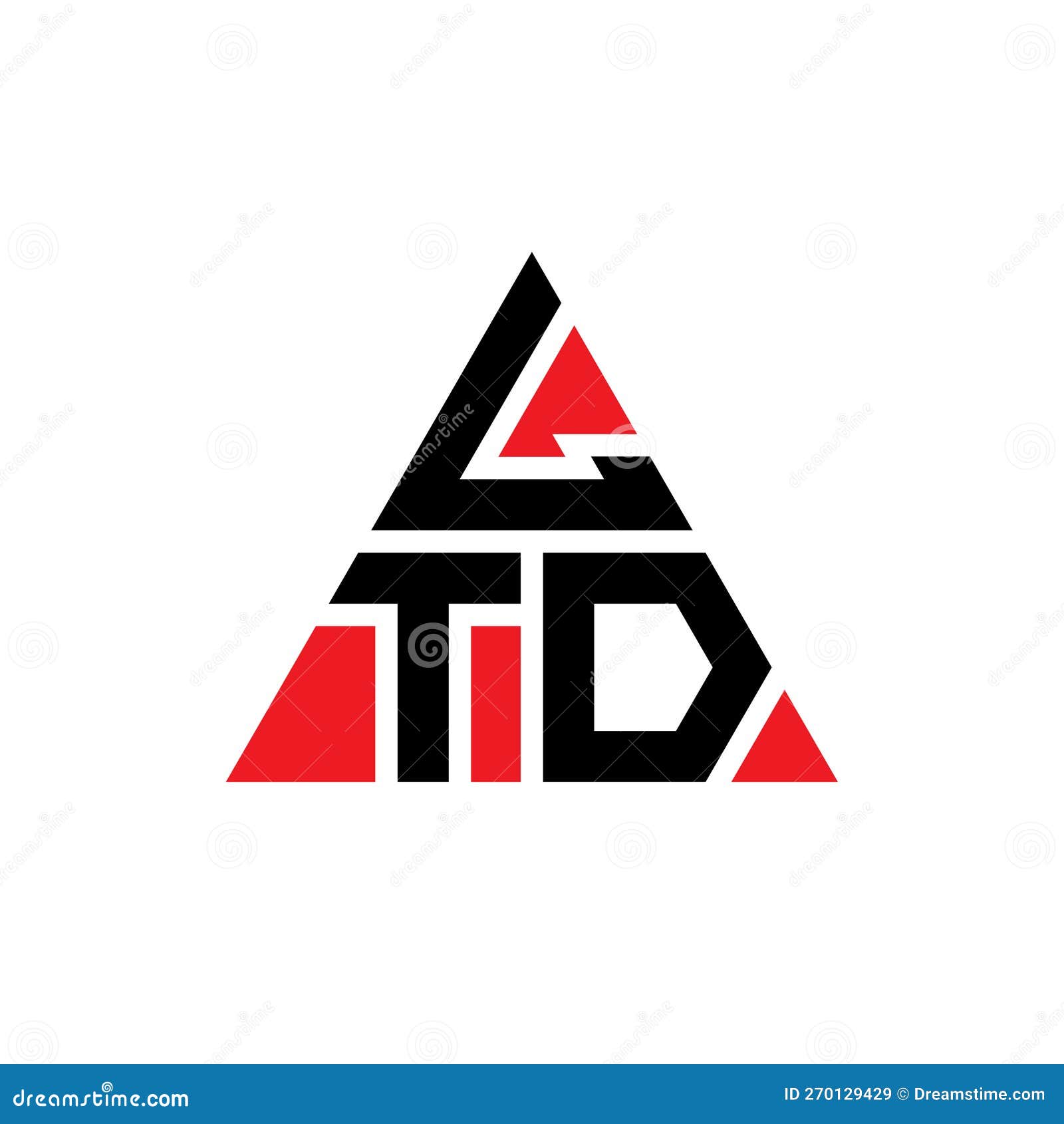 LTD Triangle Letter Logo Design with Triangle Shape. LTD Triangle Logo ...