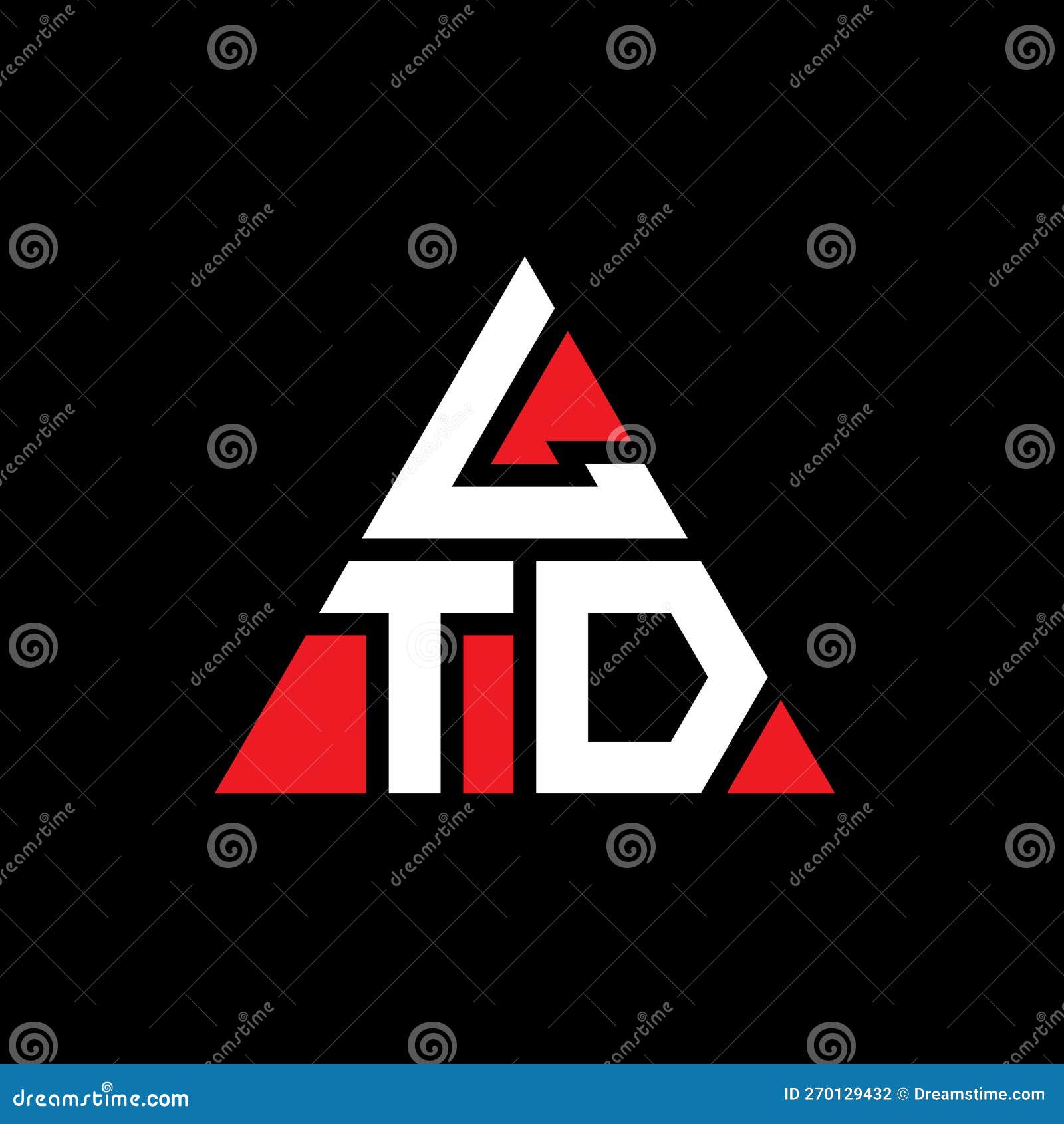 LTD Triangle Letter Logo Design with Triangle Shape. LTD Triangle Logo ...