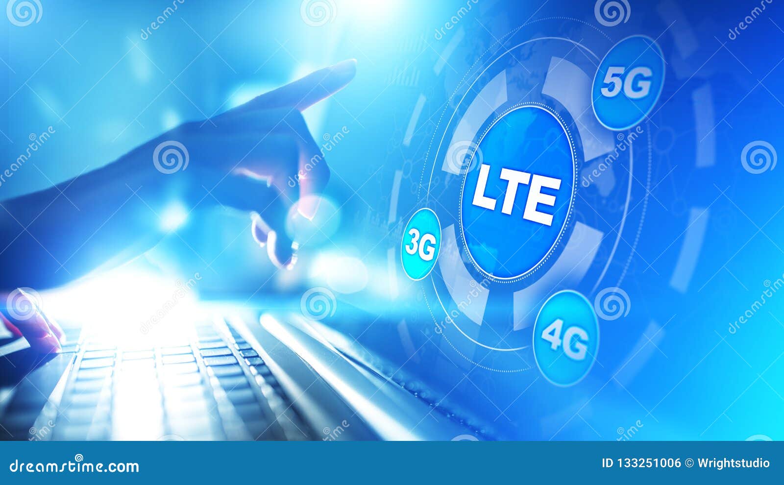 LTE Band, Mobile Internet and Telecommunication Technology Concept on ...