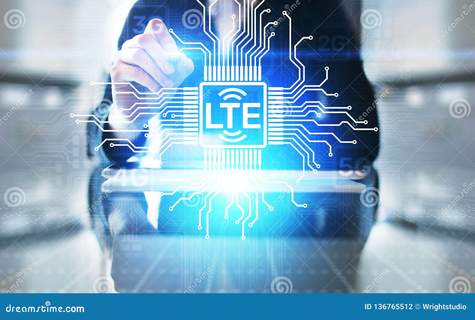 LTE Band, Mobile Internet and Telecommunication Technology Concept on ...