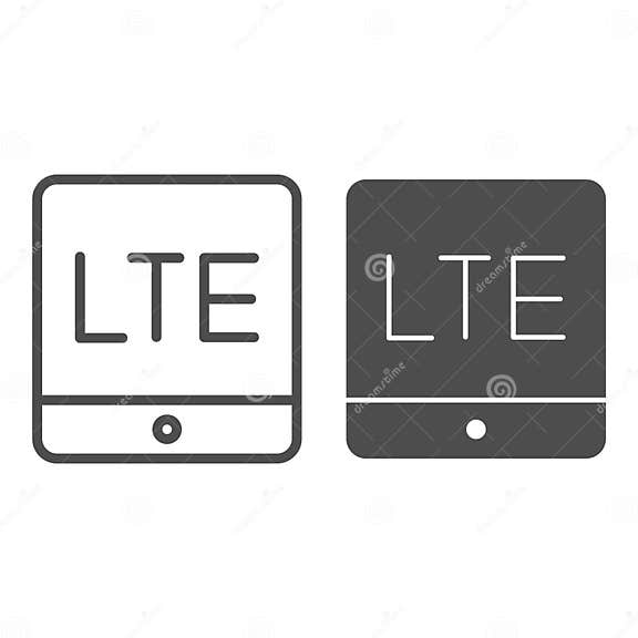 Lte Coverage Line and Glyph Icon. 4g Internet Vector Illustration ...
