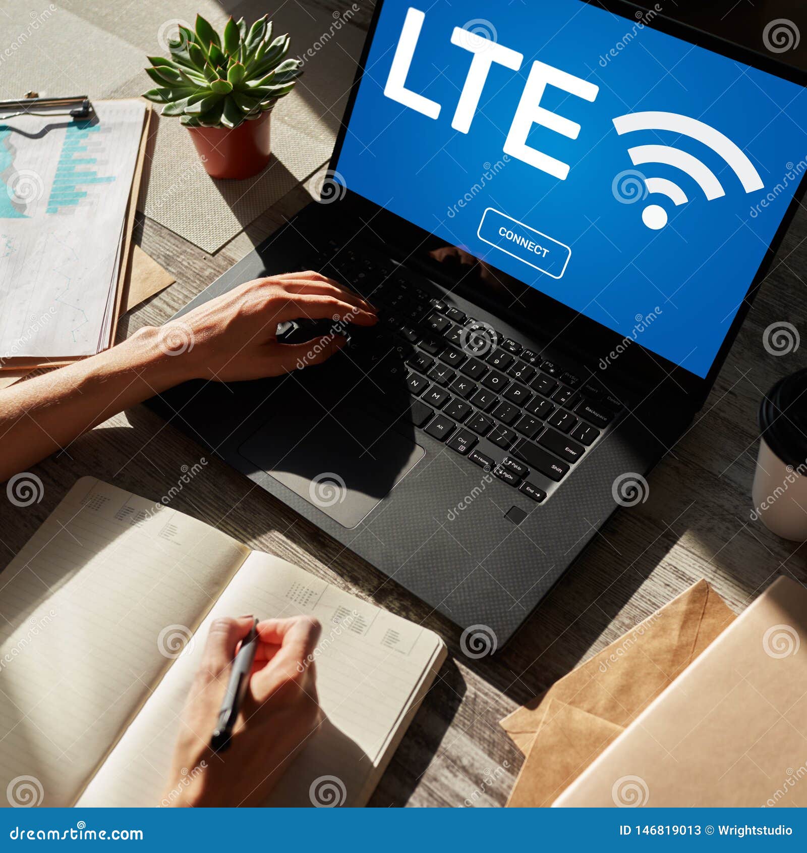 LTE, 4G, 5G Fast Wireless Internet Connection, Telecommunication and ...