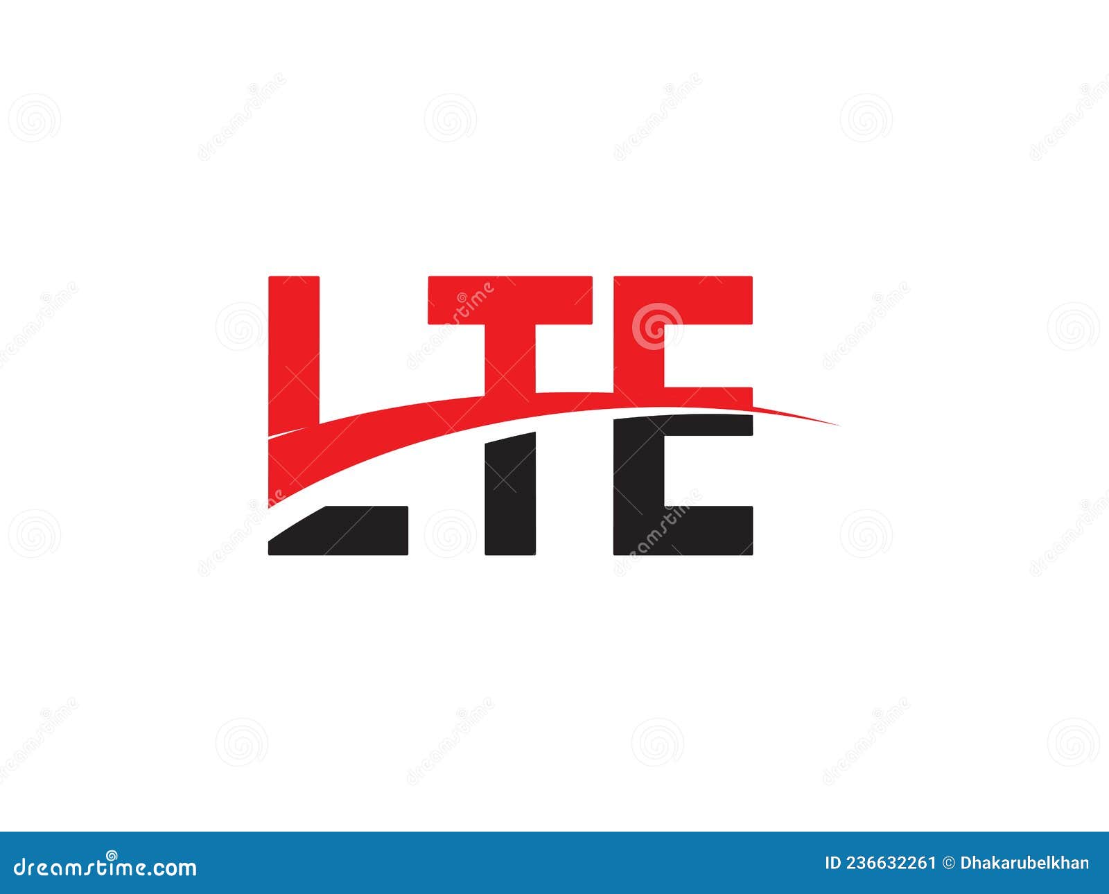 LTE Letter Initial Logo Design Stock Vector - Illustration of alphabet ...