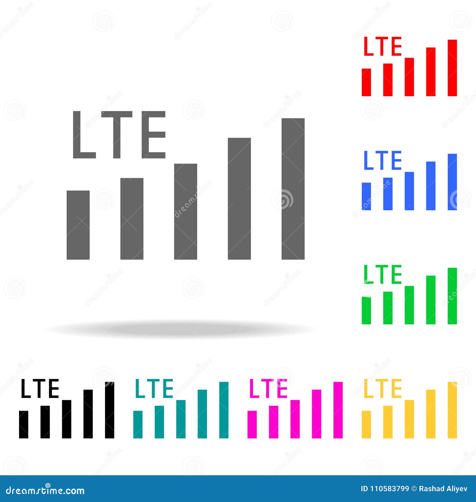 Lte Network Web Mobile Icon. Elements in Multi Colored Icons for Mobile ...