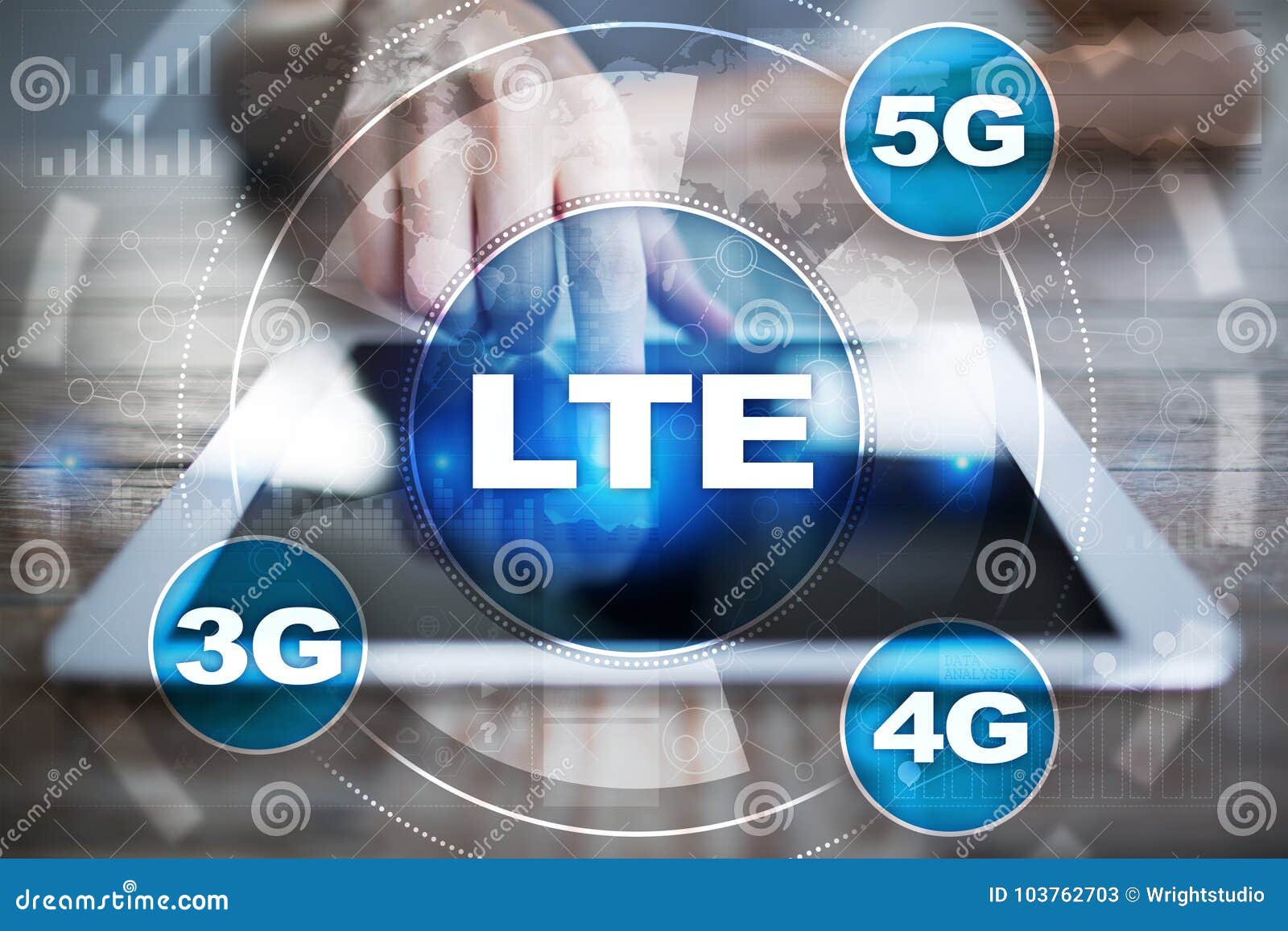 LTE Networks. 5G Mobile Internet and Technology Concept. Stock Image ...