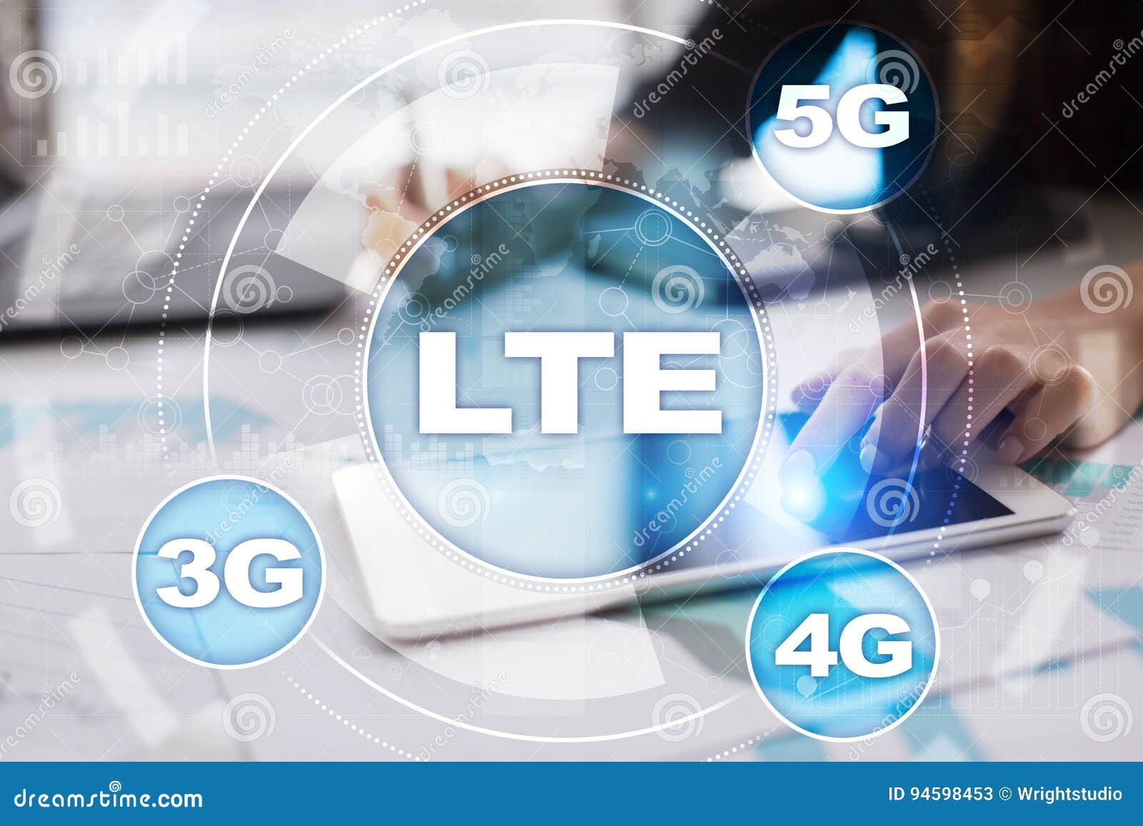 LTE Networks. 5G Mobile Internet and Technology Concept. Editorial ...