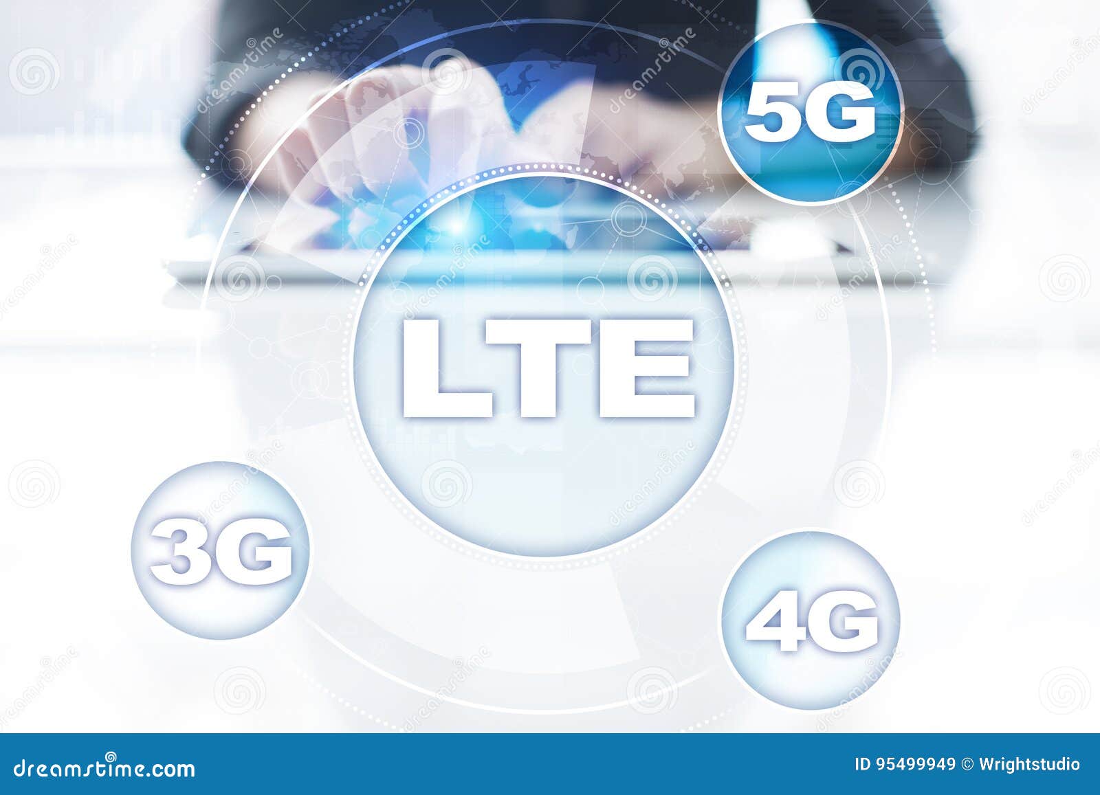 LTE Networks. 5G Mobile Internet and Technology Concept. Stock Image ...