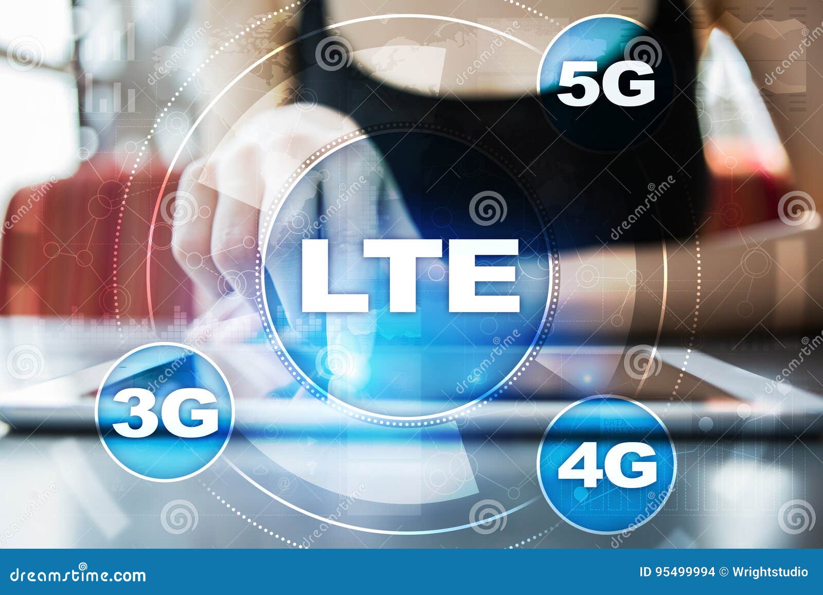 LTE Networks. 5G Mobile Internet and Technology Concept. Stock Photo ...