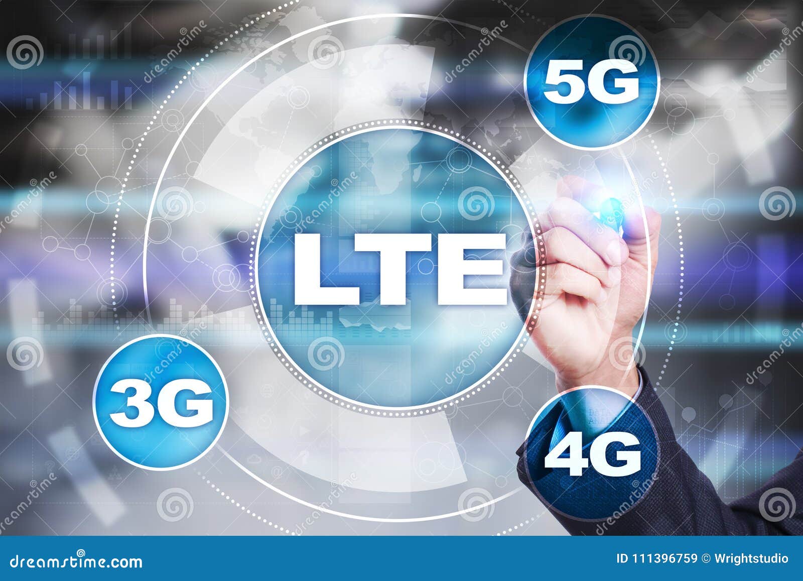 LTE Networks. 5G Mobile Internet and Technology Concept. Stock Image ...