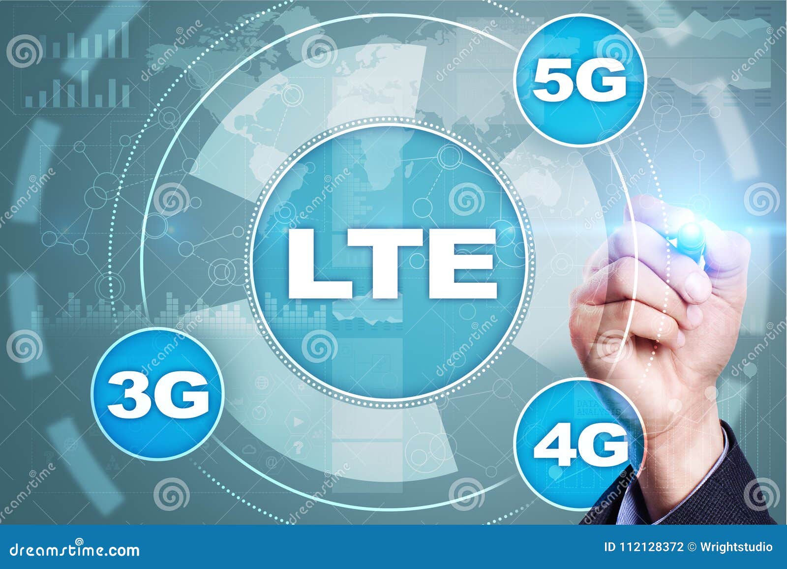 LTE Networks. 5G Mobile Internet and Technology Concept. Stock Photo ...